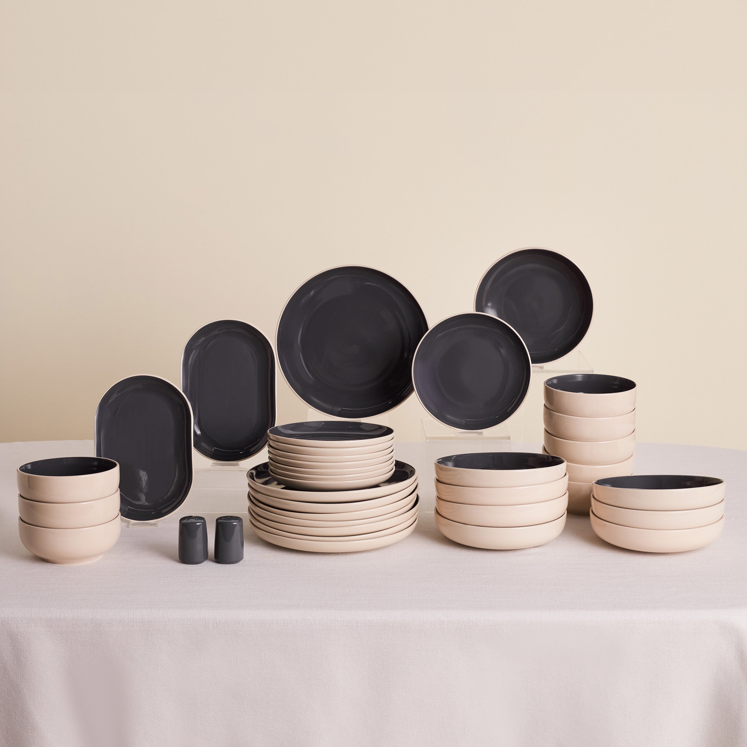 Karaca Terra 36-Piece Dinner Set for 8 People, Anthratice