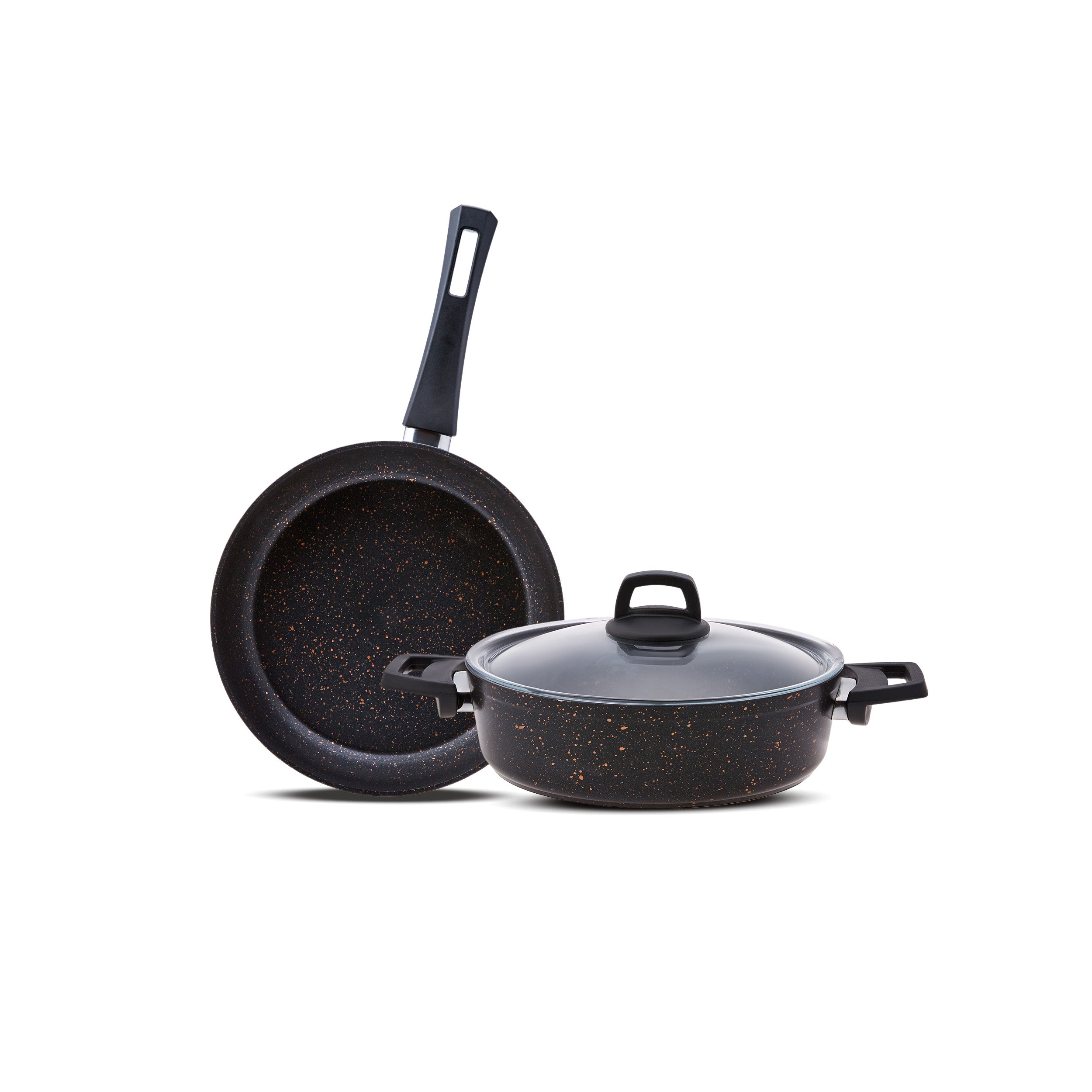 Karaca Blackgold Biogranite 3-Piece Non-Stick Induction Cookware Set,