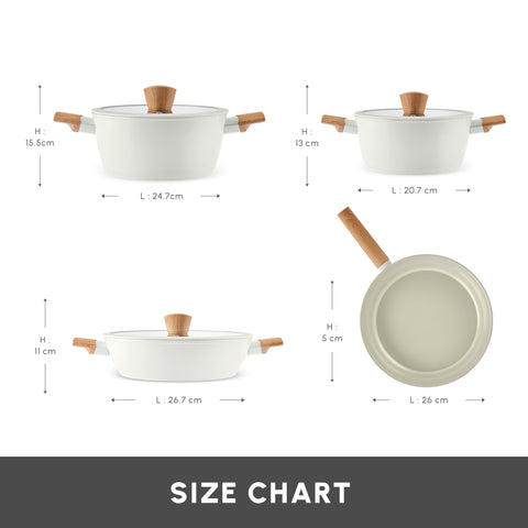 Karaca Swiss Crystal Almond 7-Piece Non-Stick Induction Cookware Set,