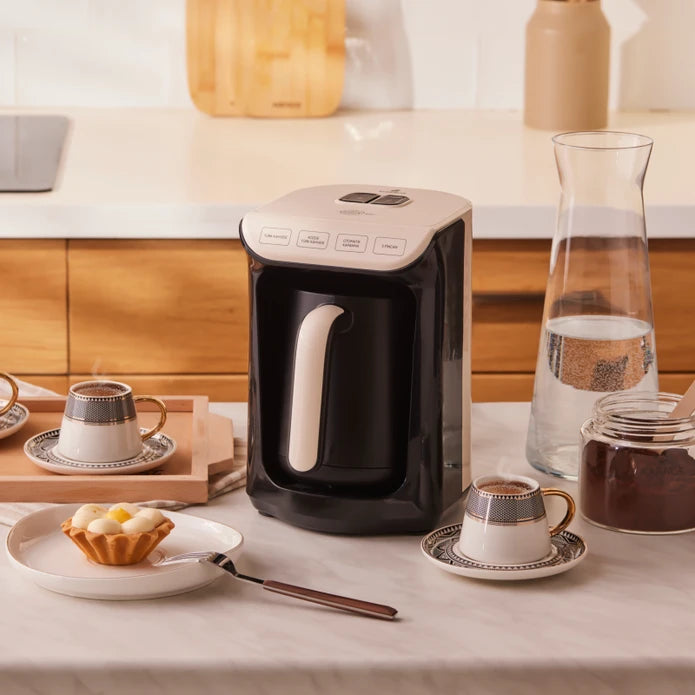Hatır Köz Turkish Coffee Maker, 535W, Soft Cream – Karaca