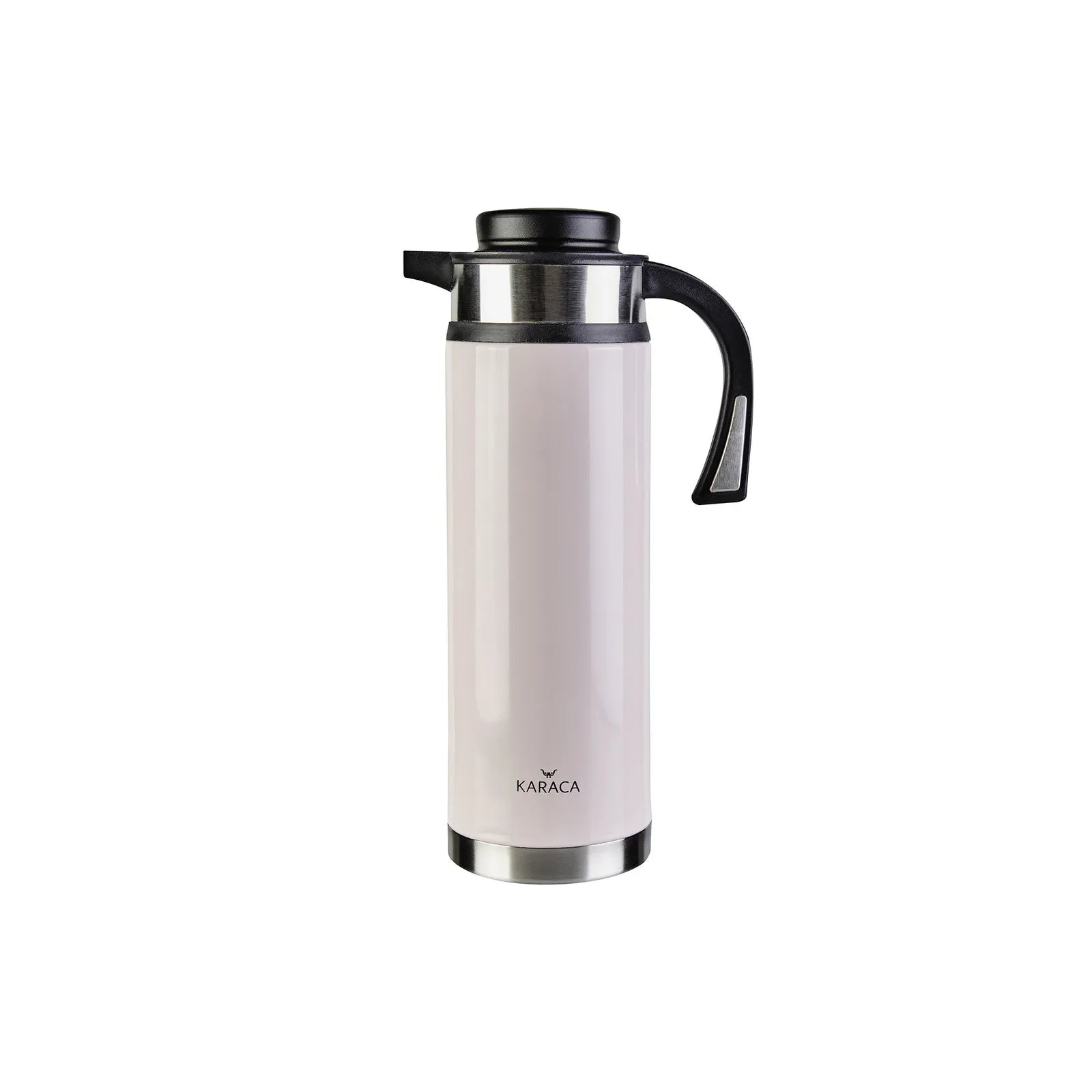 Karaca Homely Stainless Steel Flask, 1.5L, Light Pink Black Silver
