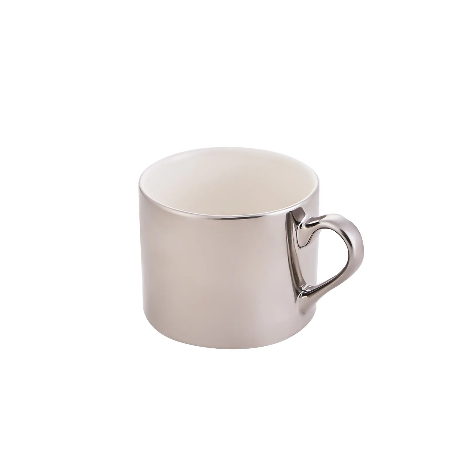 Karaca Shiny Glass Mug, 470ml, Silver