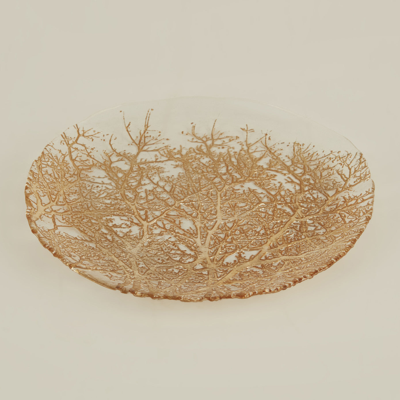 Karaca Home Autumn Decorative Plate, 33cm, Gold