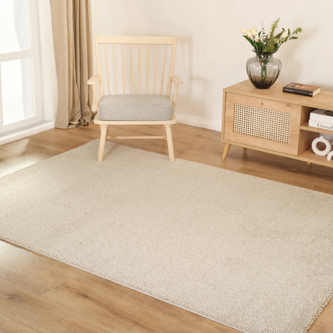 Kasmir Rugs 7/24 Puffy Nina Rug , 160cmx230cm, Beige – Karaca