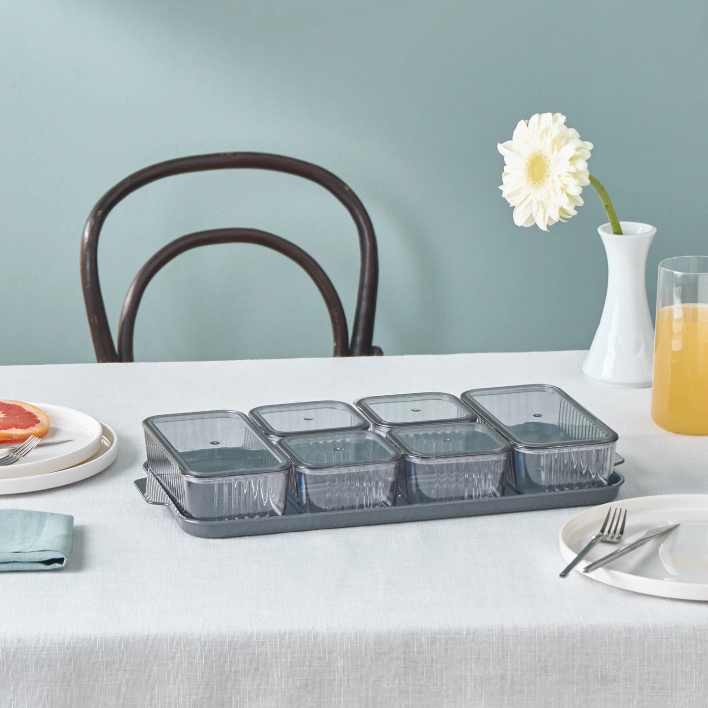 Karaca Sienna 6 Piece Breakfast Storage Container Set, Black