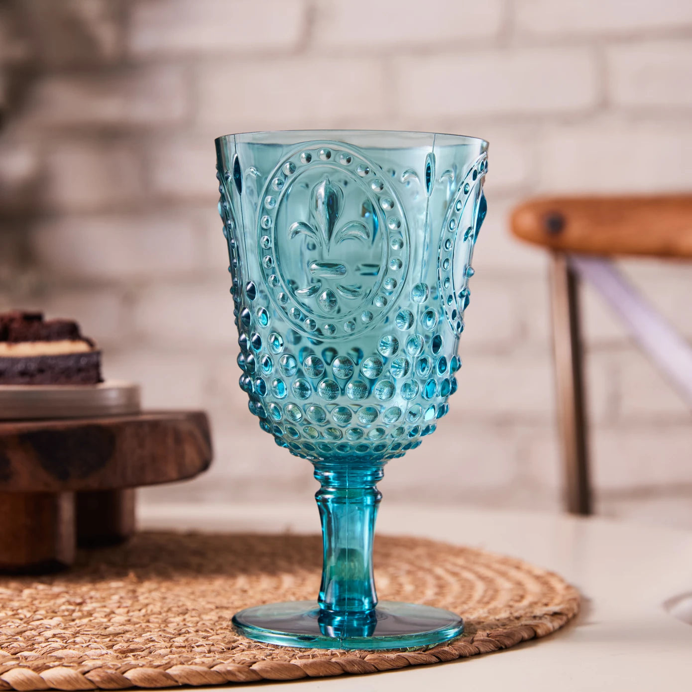 Karaca Moise Acrylic Wine Glass, 450ml, Blue