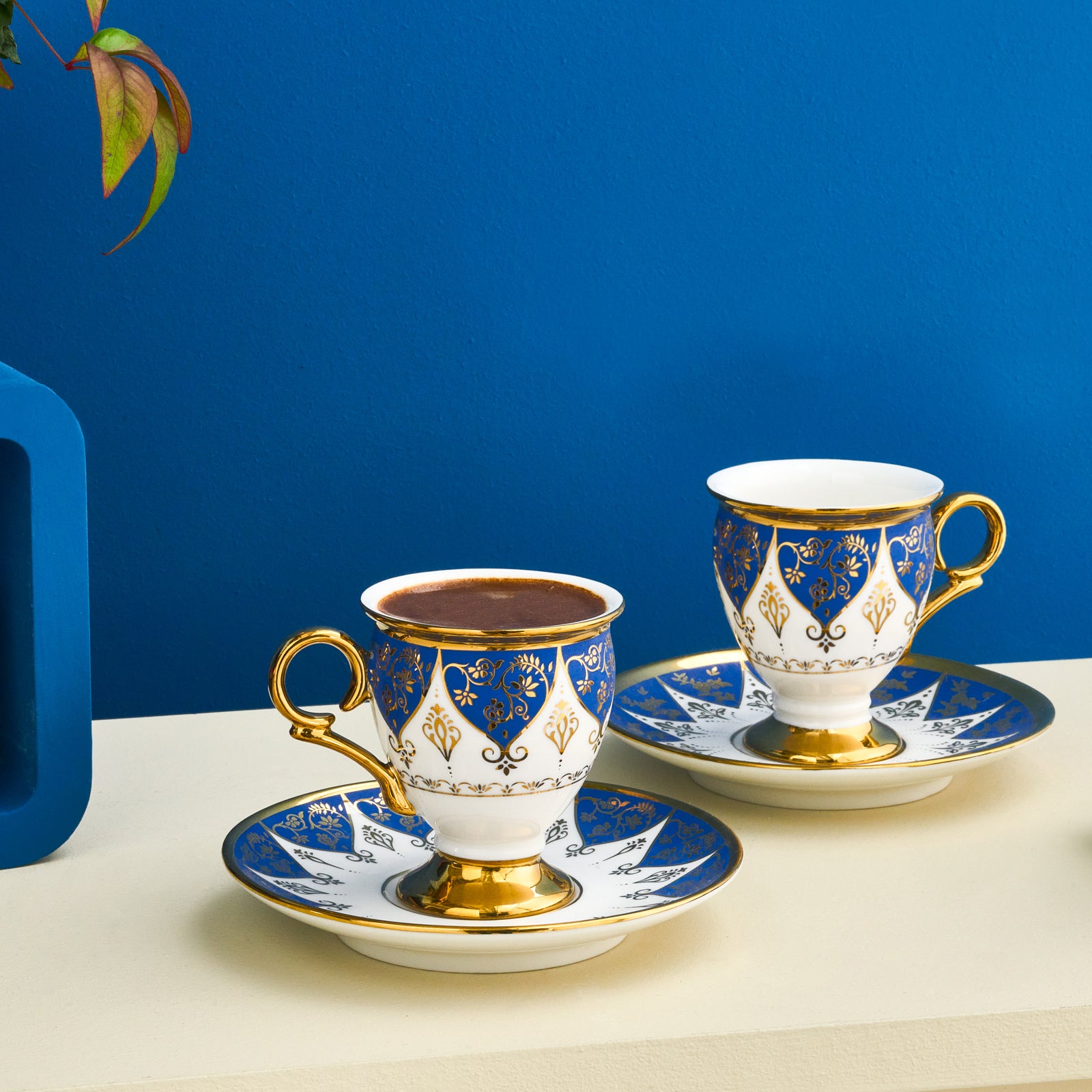 Karaca Merve 4-Piece Bone China Espresso & Turkish Coffee Cup Set, 100