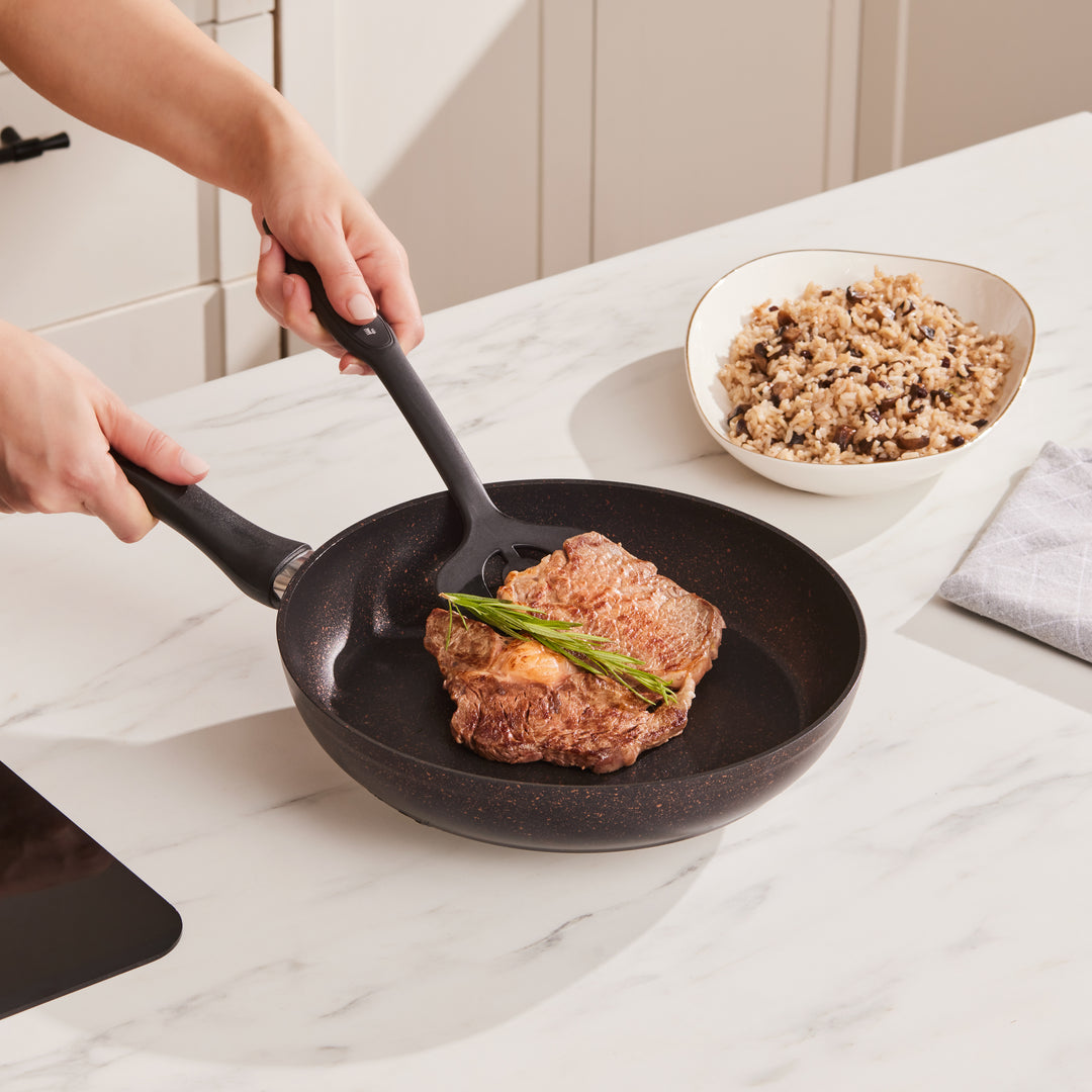 Karaca Blackgold Biogranite 15-Piece Non-Stick Induction Cookware Set,