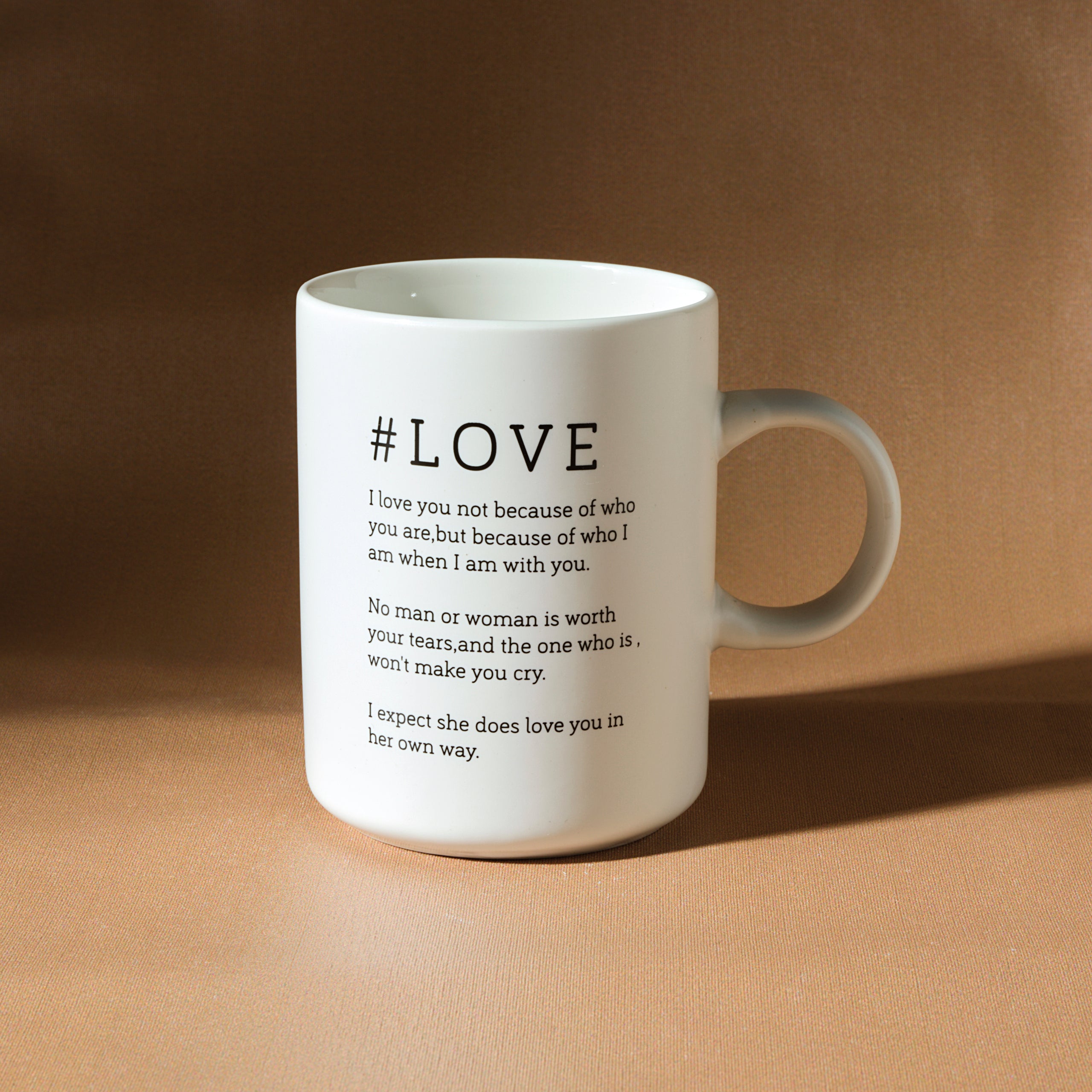 Karaca Tomris Love Mug, 370 ml, White
