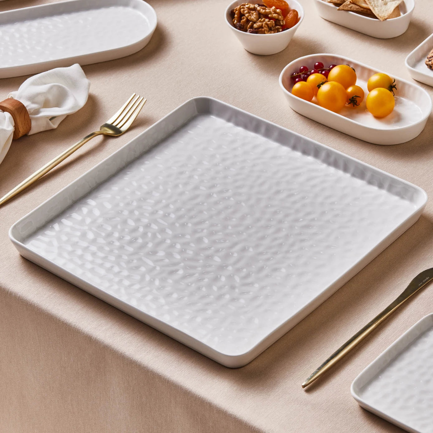 Karaca x by Refika Bembeyaz Bone China Dinner Plate, 32cm, White