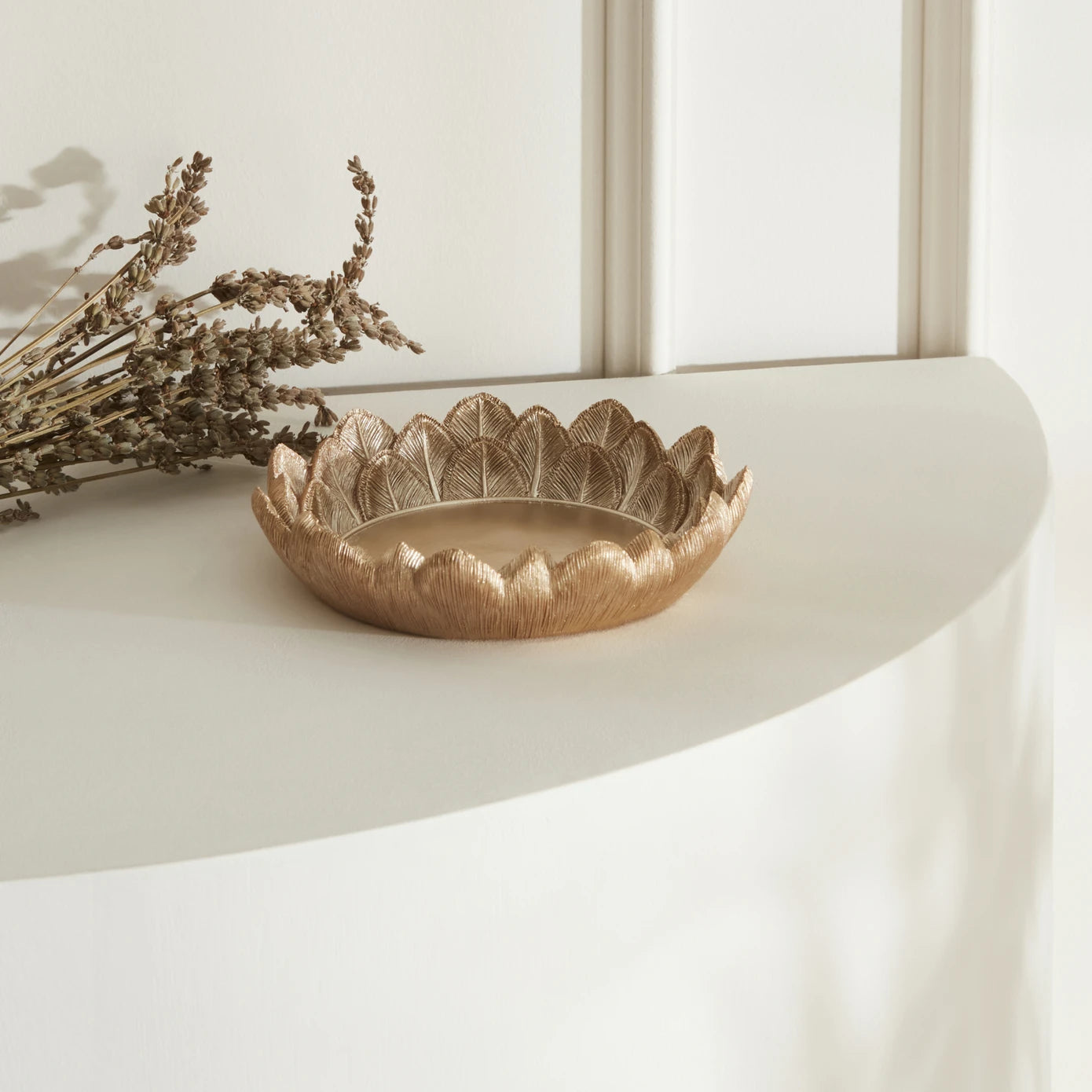 Karaca Home Rosa Decorative Tray, 16cm, Rose Gold