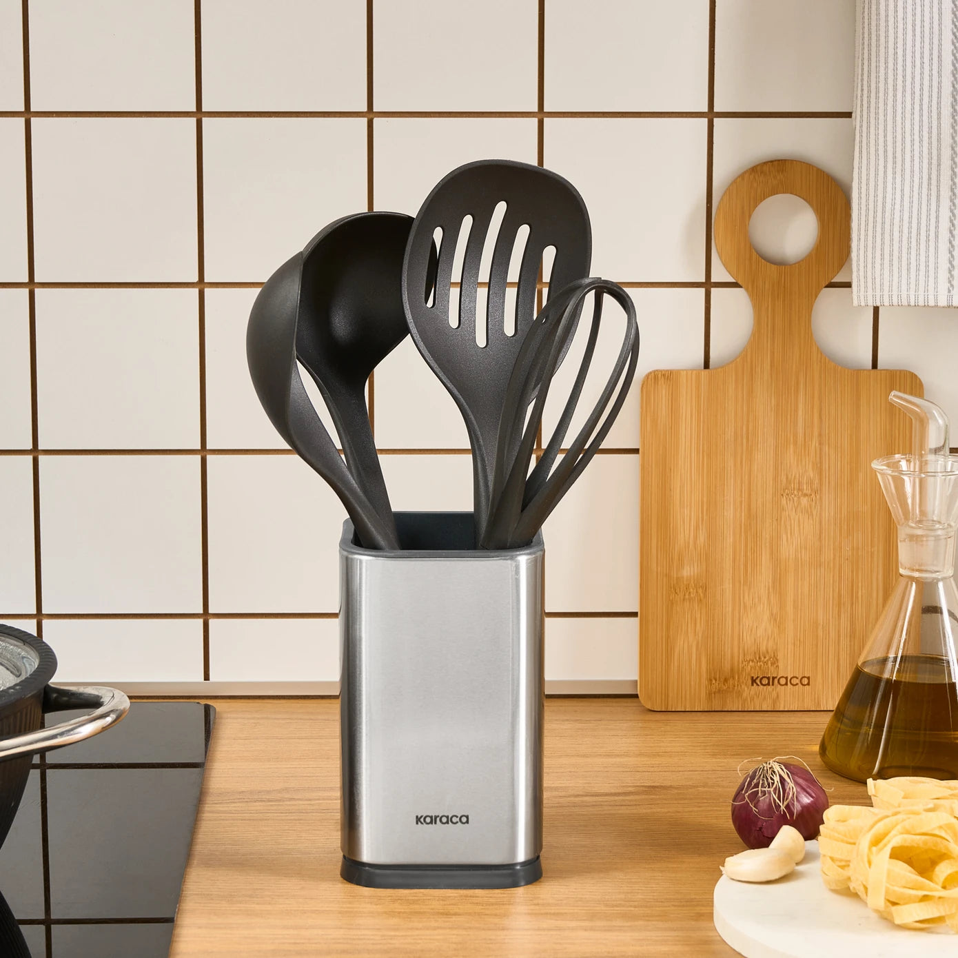 Karaca Elegant Luna 5-Piece Kitchen Utensil Set, Inox