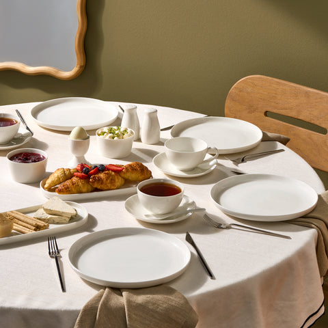 Karaca Stream Pure Favaro 38-Piece Serveware Set for 6 People, White