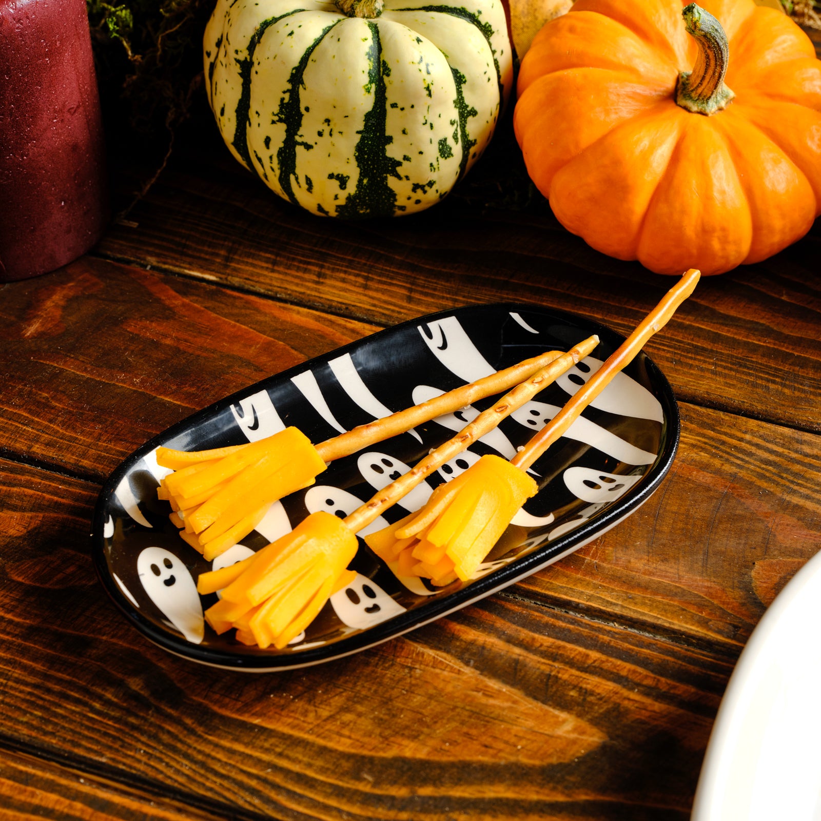 Karaca Halloween Ghosts Party Ceramic Serving Platter, 15cm, Multicolo