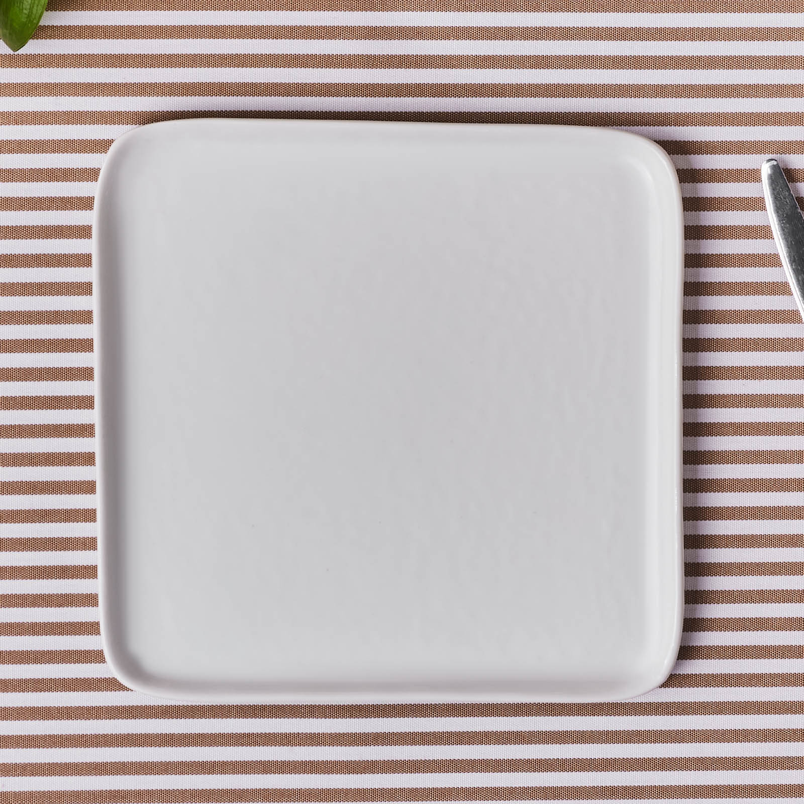 Karaca Epsilon Porcelain Square Dessert/Side Plate, 22cm, White