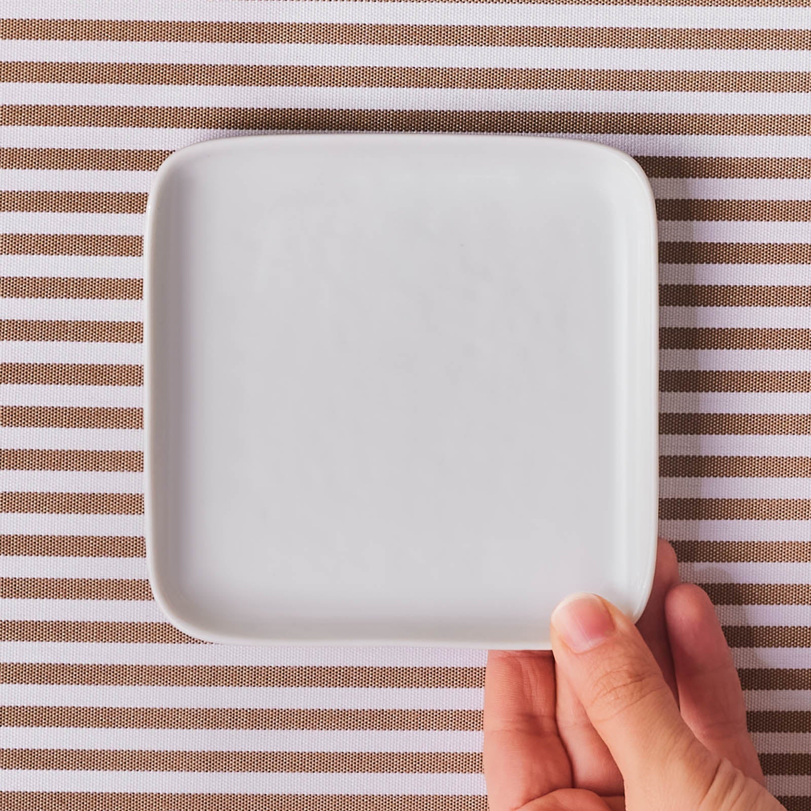 Karaca Epsilon Square Porcelain Dessert/Side Plate, 13cm, White