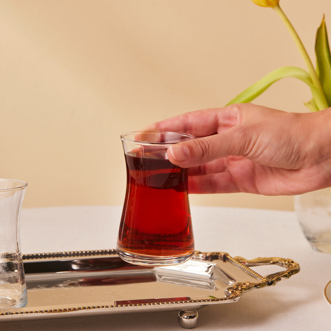 Karaca Heybeli 6-Piece Tea Glass Set for 6 People, 170ml