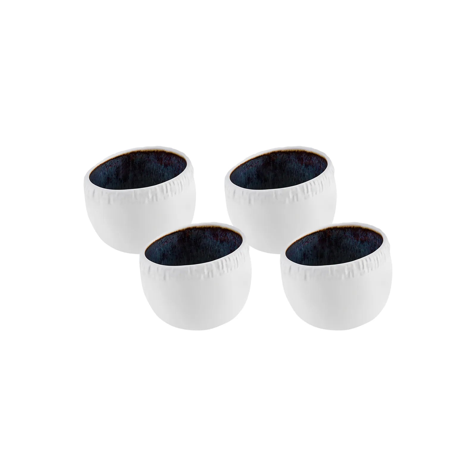 Karaca Galactic Reactive Glaze Snack Bowl Set for 4 People, 350ml, Whi