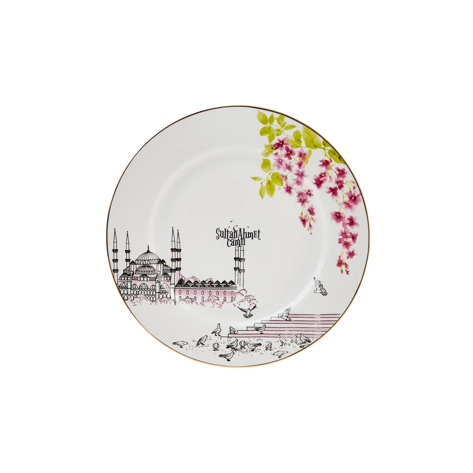 Karaca Istanbul Collection Erguvan Sultanahmet Porcelain Dinner Plate,