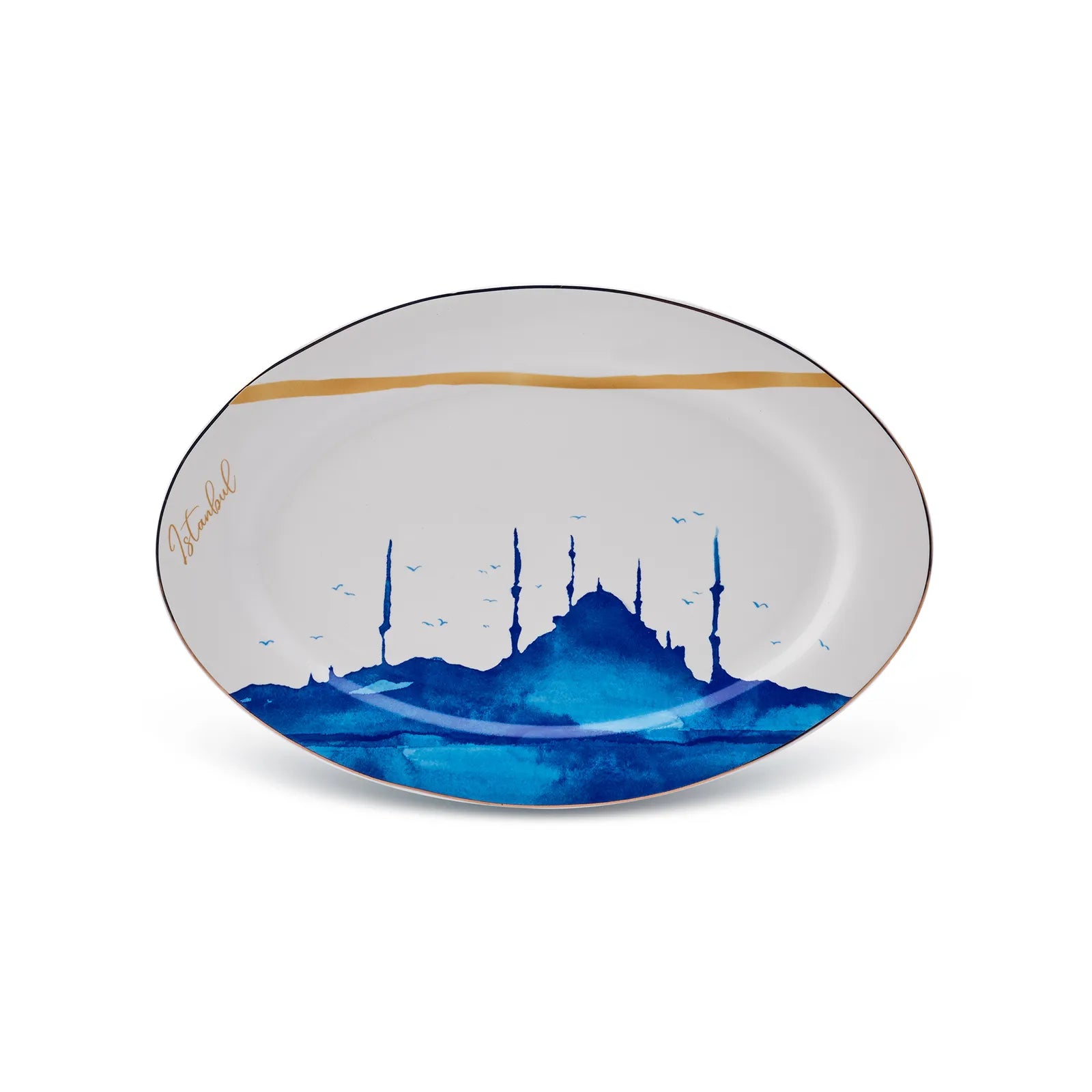 Karaca Istanbul Collection Peninsula Porcelain Serving Platter, 30cm,