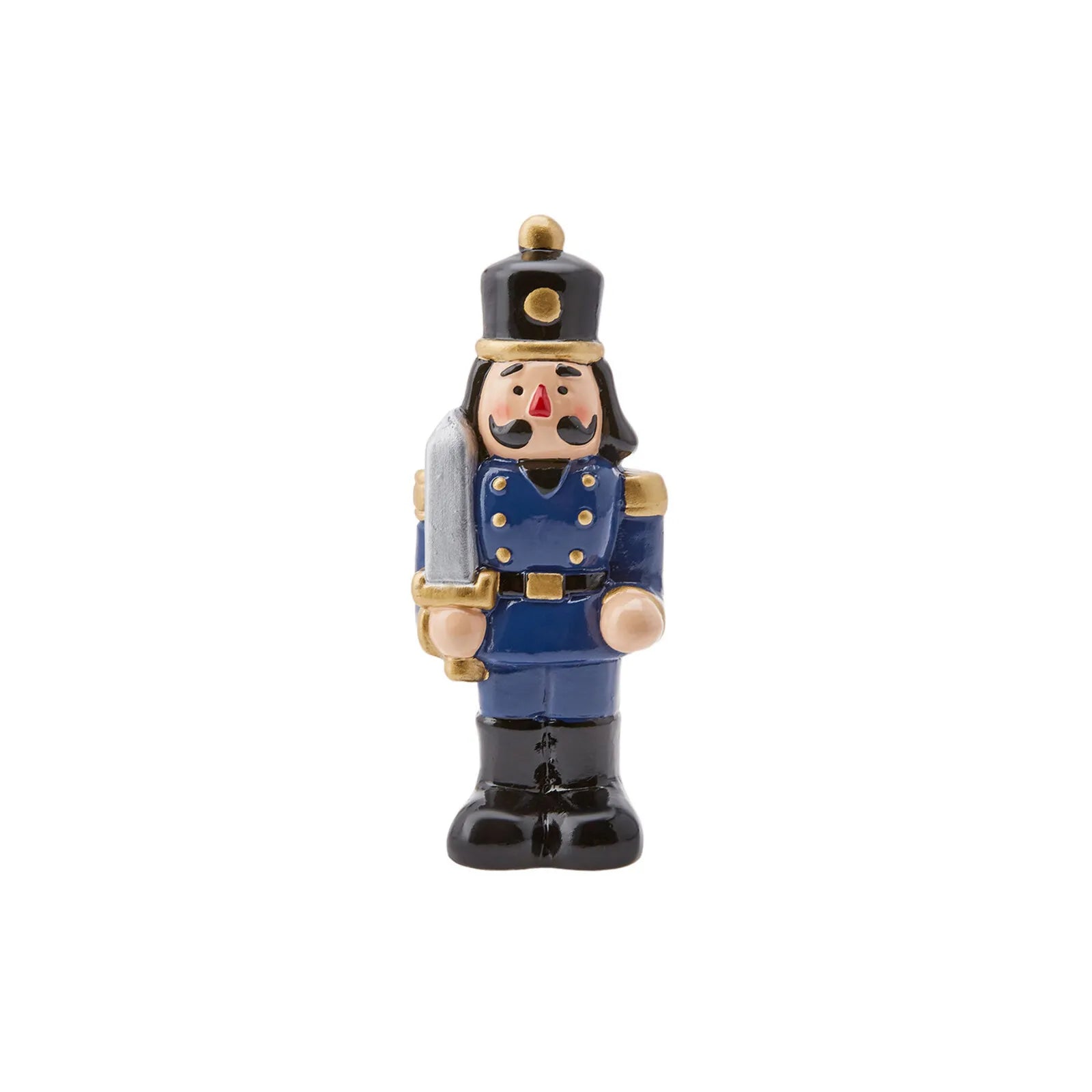 Karaca Home New Year Christmas Ceramic Nutcracker Figure, 12cm, Multi