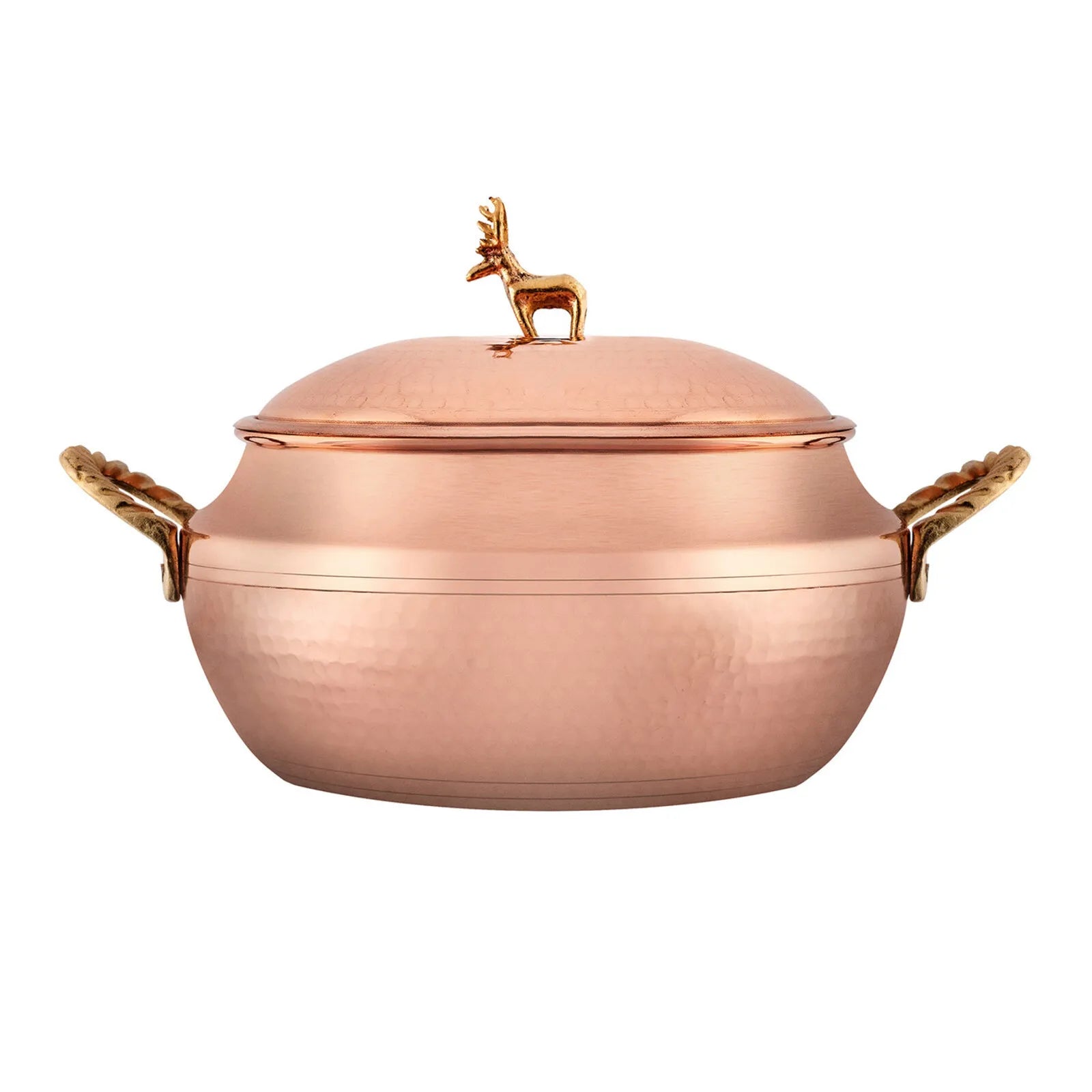 Karaca Alacahöyük Copper Stockpot with Lid, 16cm, Copper