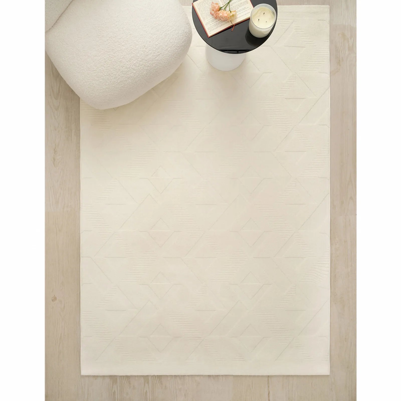 Kasmir Rugs 724 Gloria Estel Rug, 80cmx150cm, White – Karaca