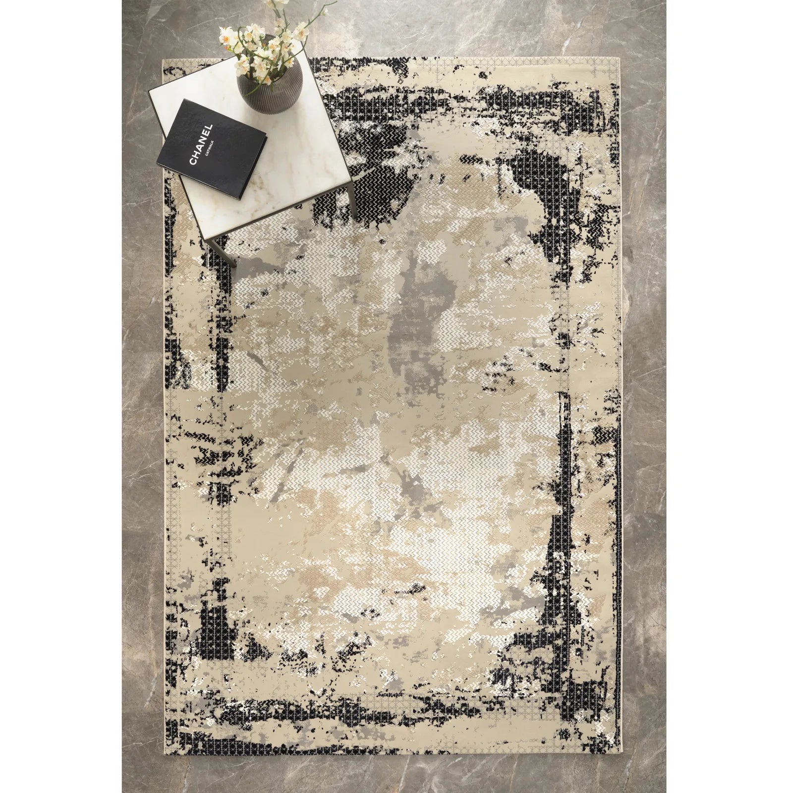 Kasmir Rugs 724 Luna Onix Rug, 80cmx150cm, Multi – Karaca