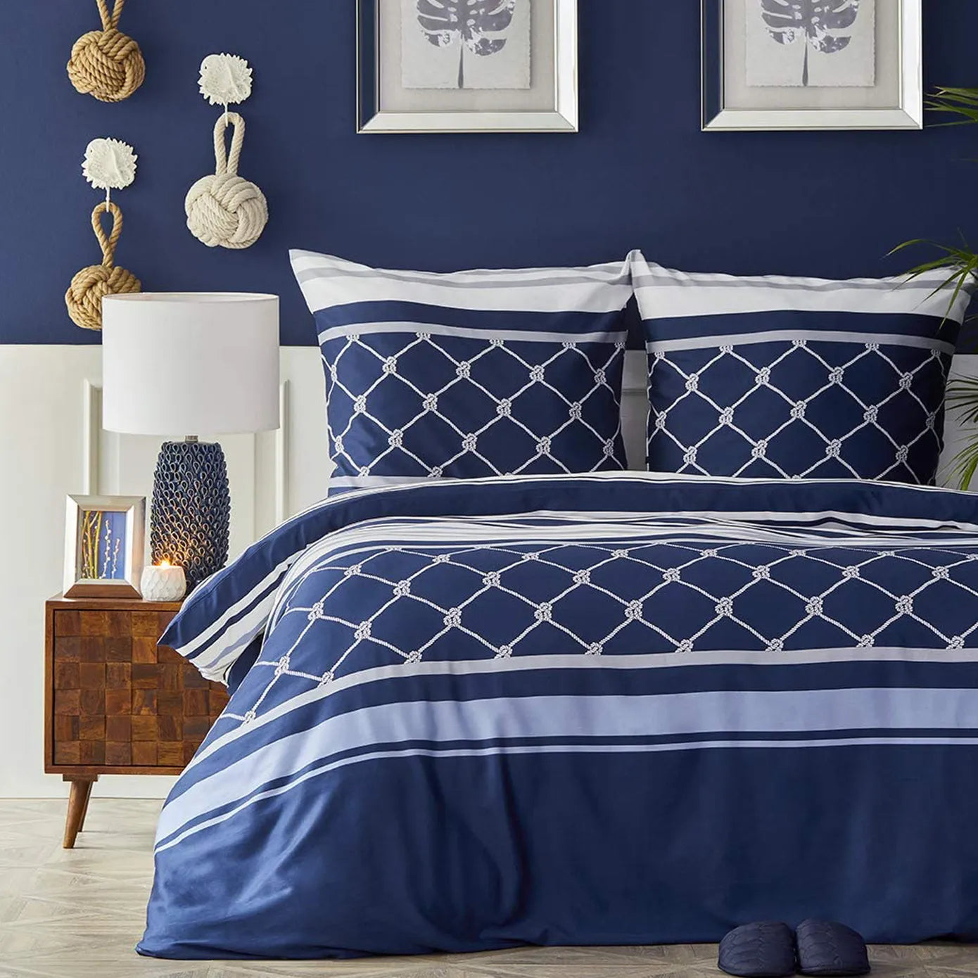 Nautica Home Knot 100% Turkish Cotton Duvet Cover Set, King, 230cmx220 ...