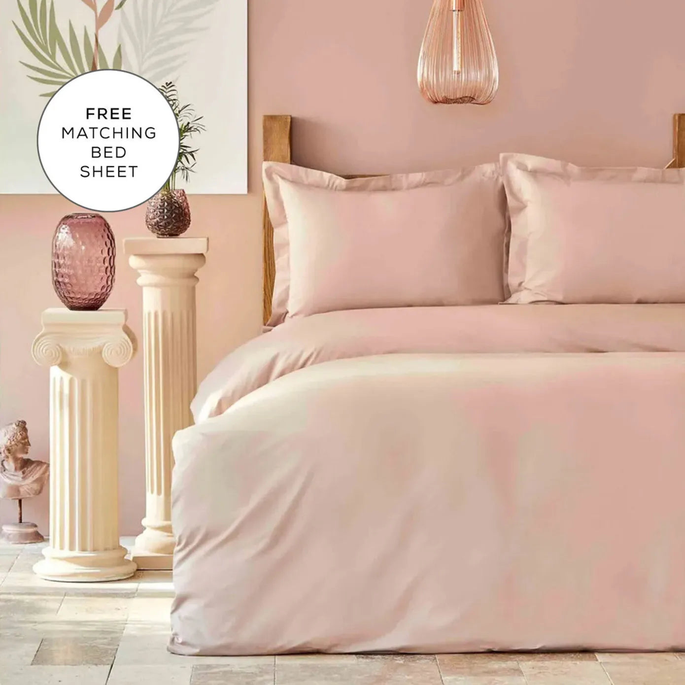 Karaca Home Back To Basic 100% Turkish Cotton Duvet Cover Set with Bed