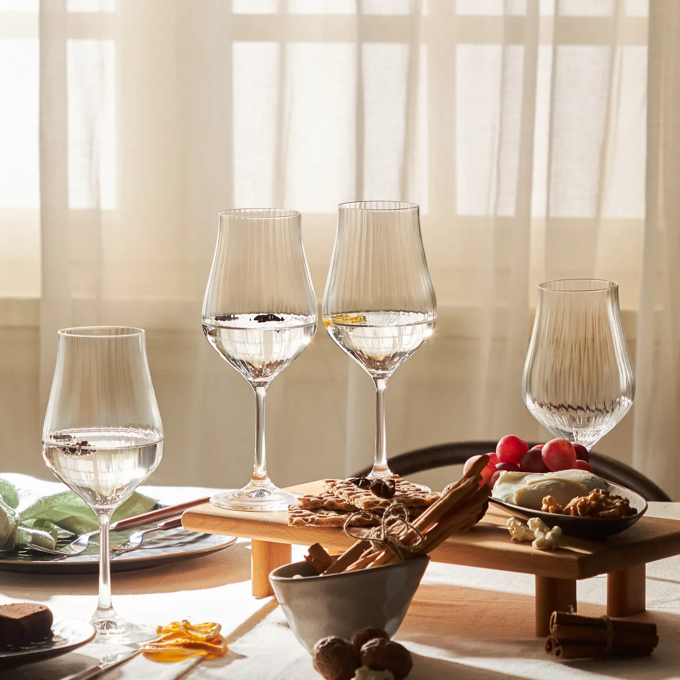 Karaca Alle 6 Piece Glass Wine Glass Set, 450ml, Clear