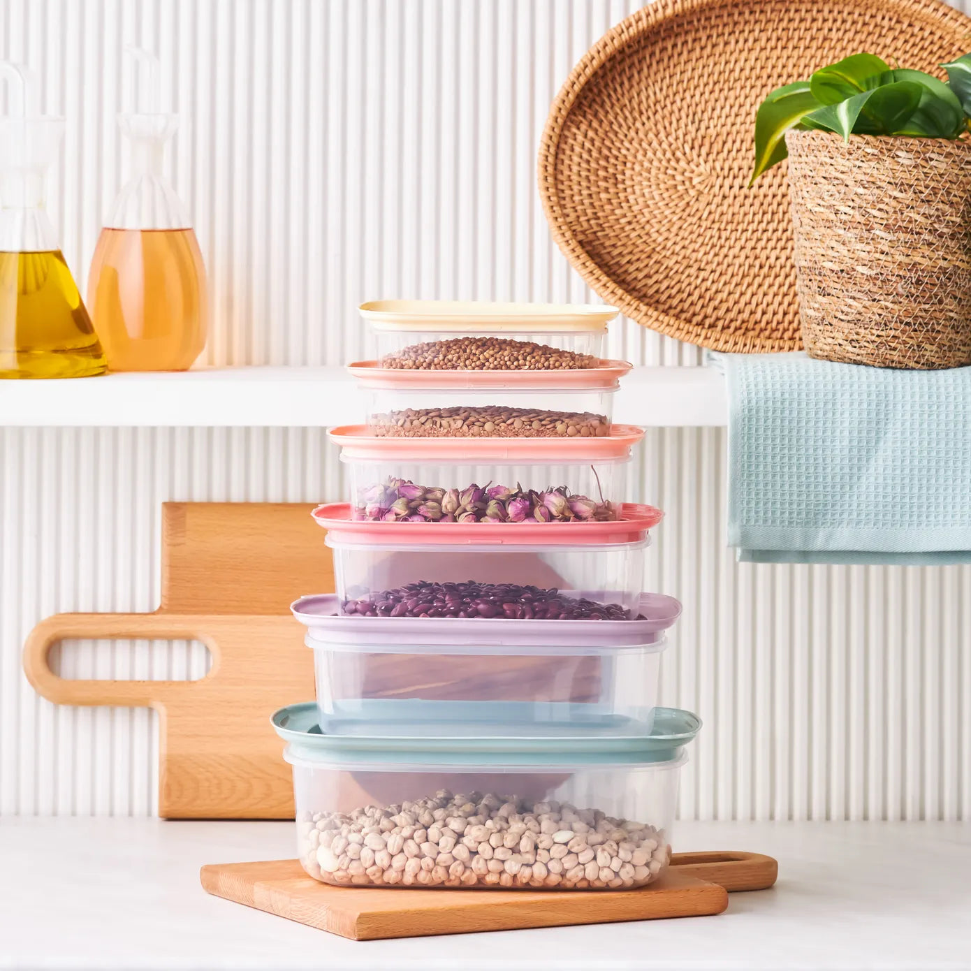 Karaca Vicks Light 6 Piece Storage Container Set, Multi