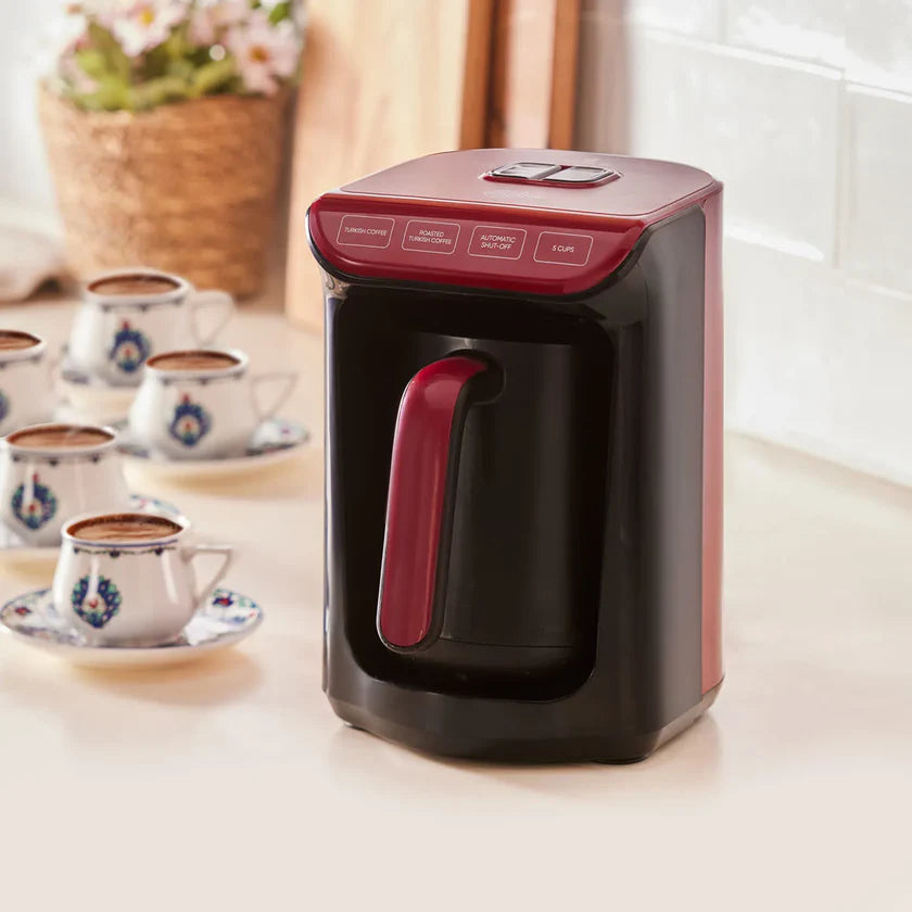 Hatır Köz Turkish Coffee Maker, 535W, Cherry Red – Karaca