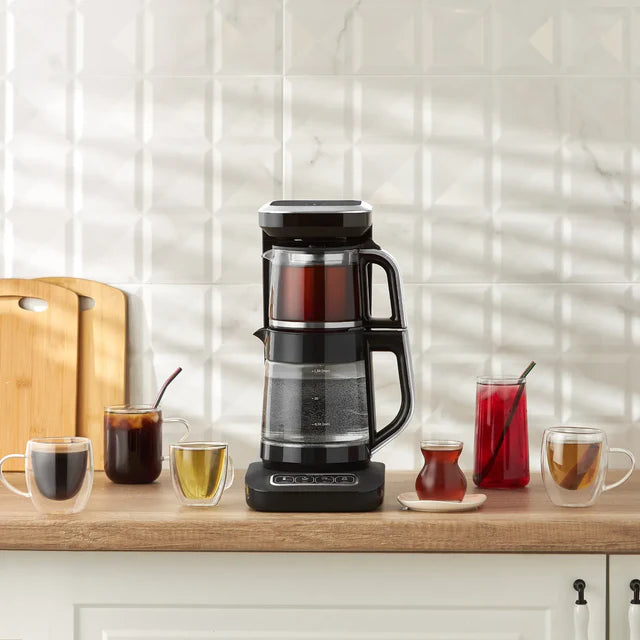 Karaca Çaysever Robotea Pro 4 in 1 Talking Automatic Glass Tea Maker,