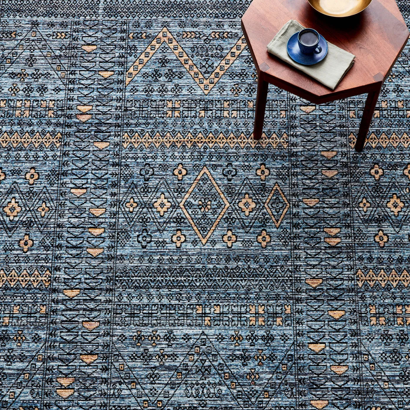 Kasmir Rugs 7/24 Alaca Exclusive Bergama Turkish Rug, 120cmx180cm, Blu ...