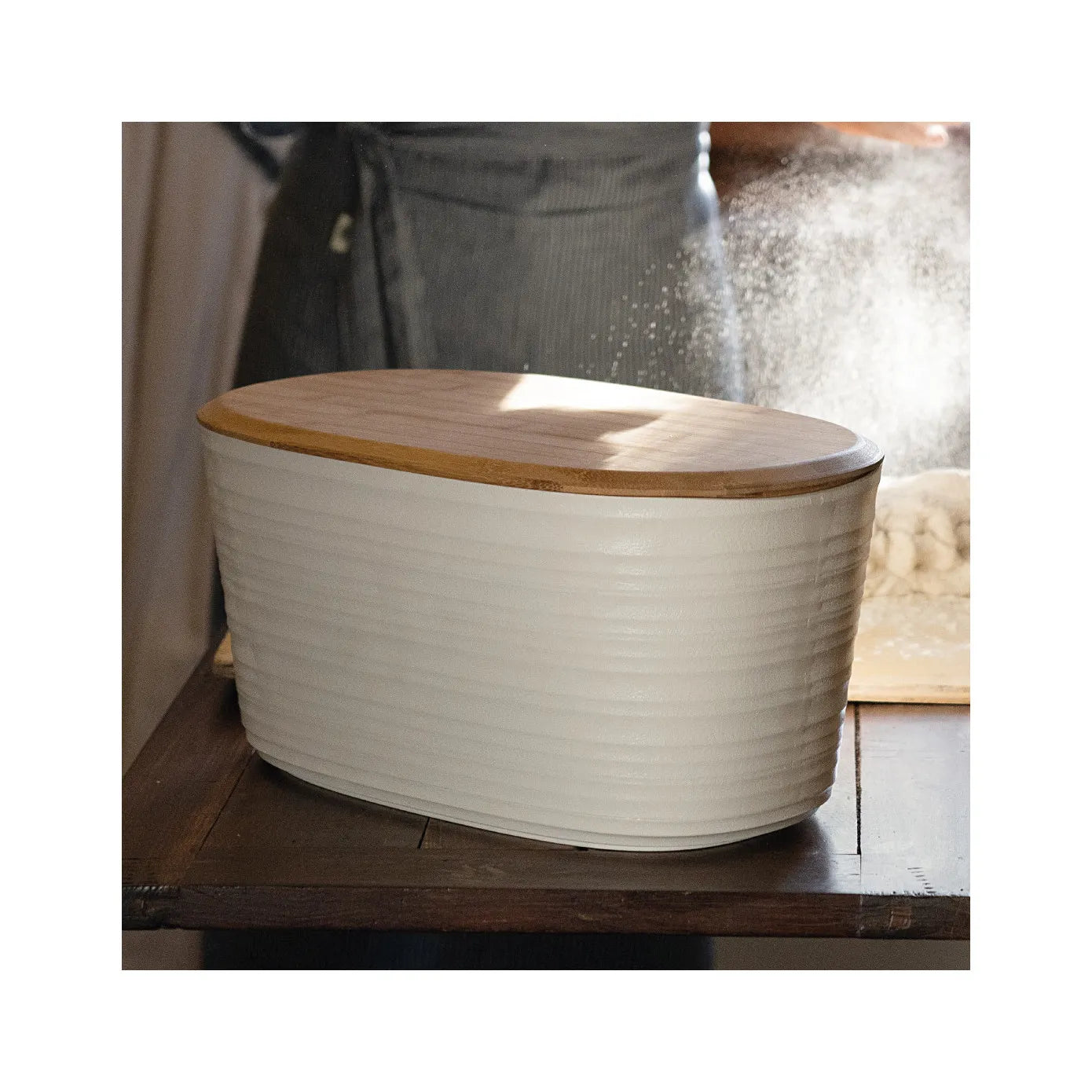 Guzzini Tierra Bread Box, 39.2cmx23.2cm, Light Cream – Karaca