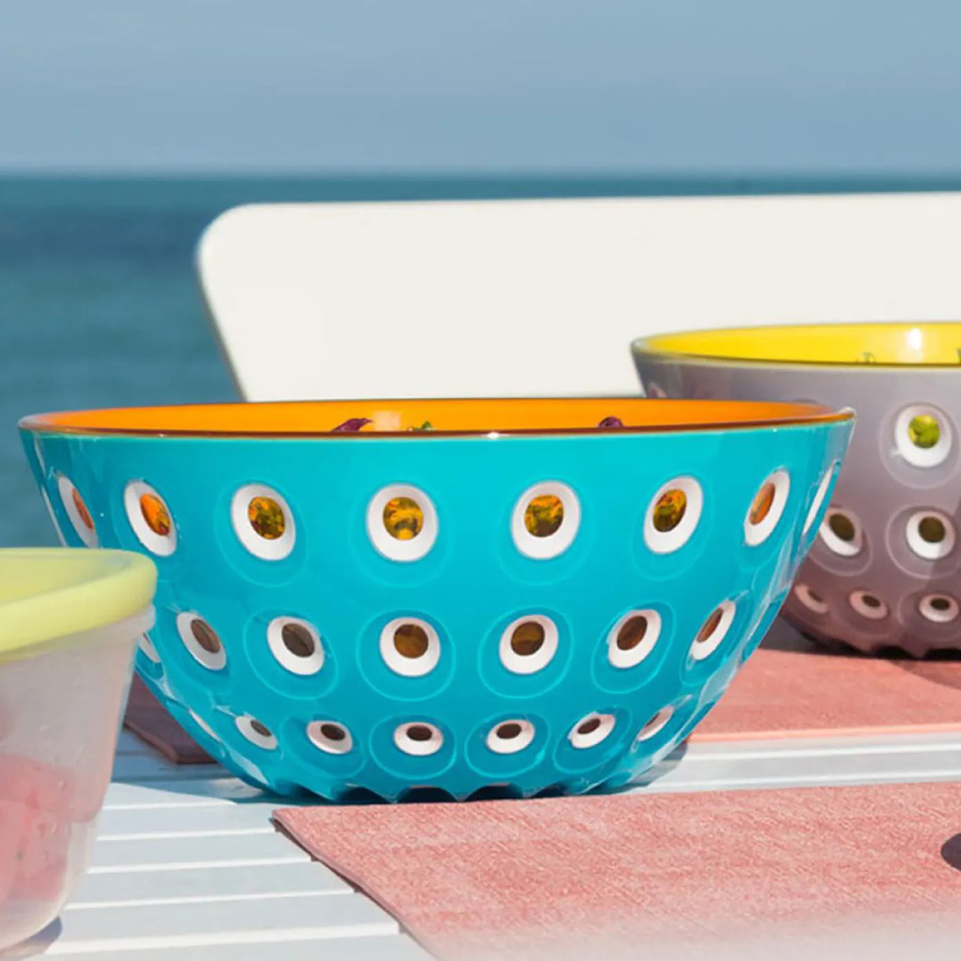 Guzzini Le Murrine Salad Bowl, 25cmx11cm, Blue Orange – Karaca