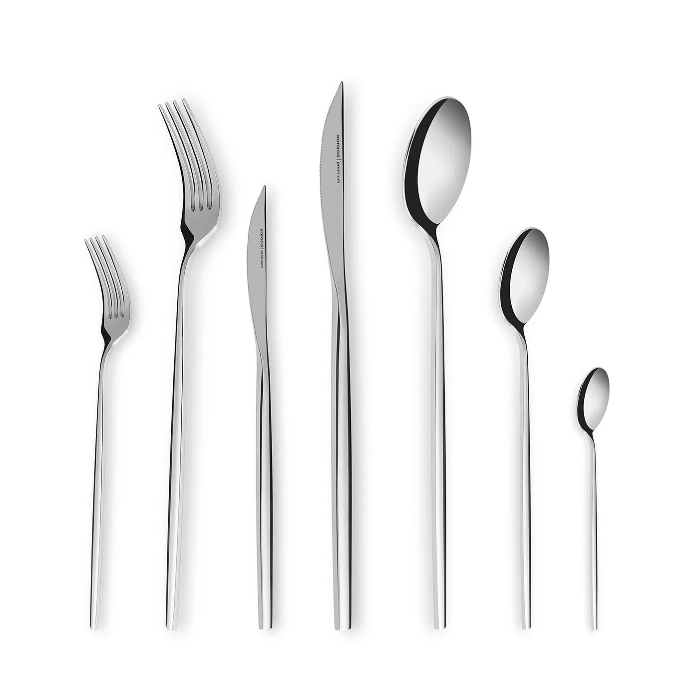 Karaca Mild 84-Piece 316+ Stainless Steel Cutlery Set for 12 People, S