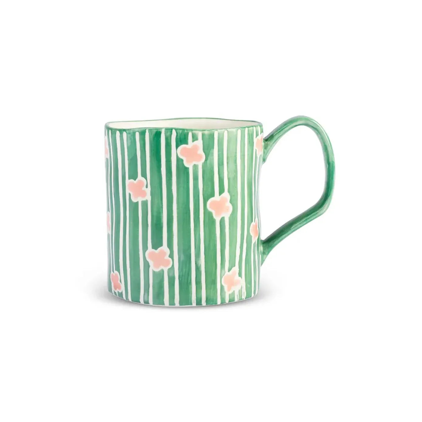 Karaca Primavera Stoneware Mug, 400ml, Green