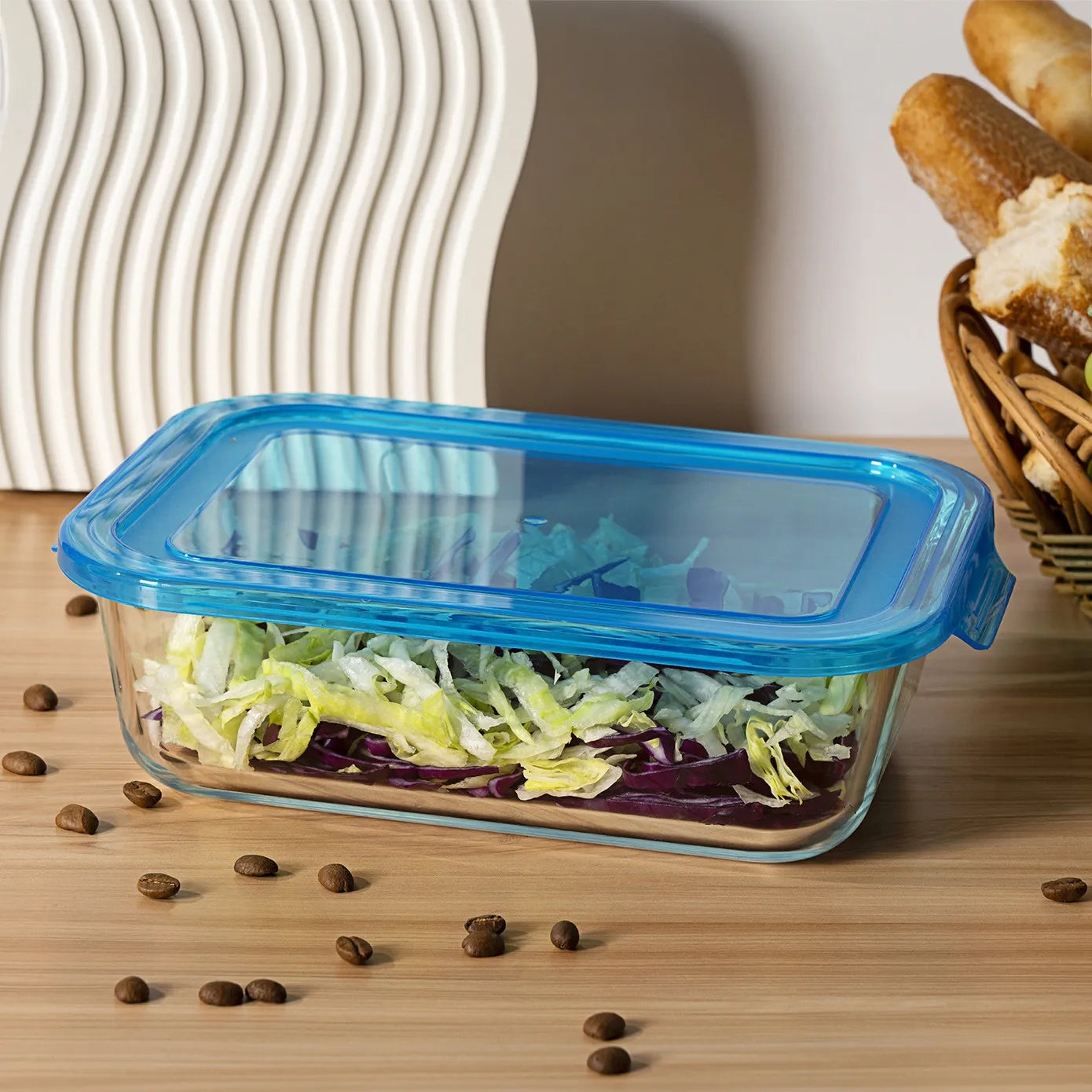 Karaca Lucy Glass Storage Container, 1500ml, Clear