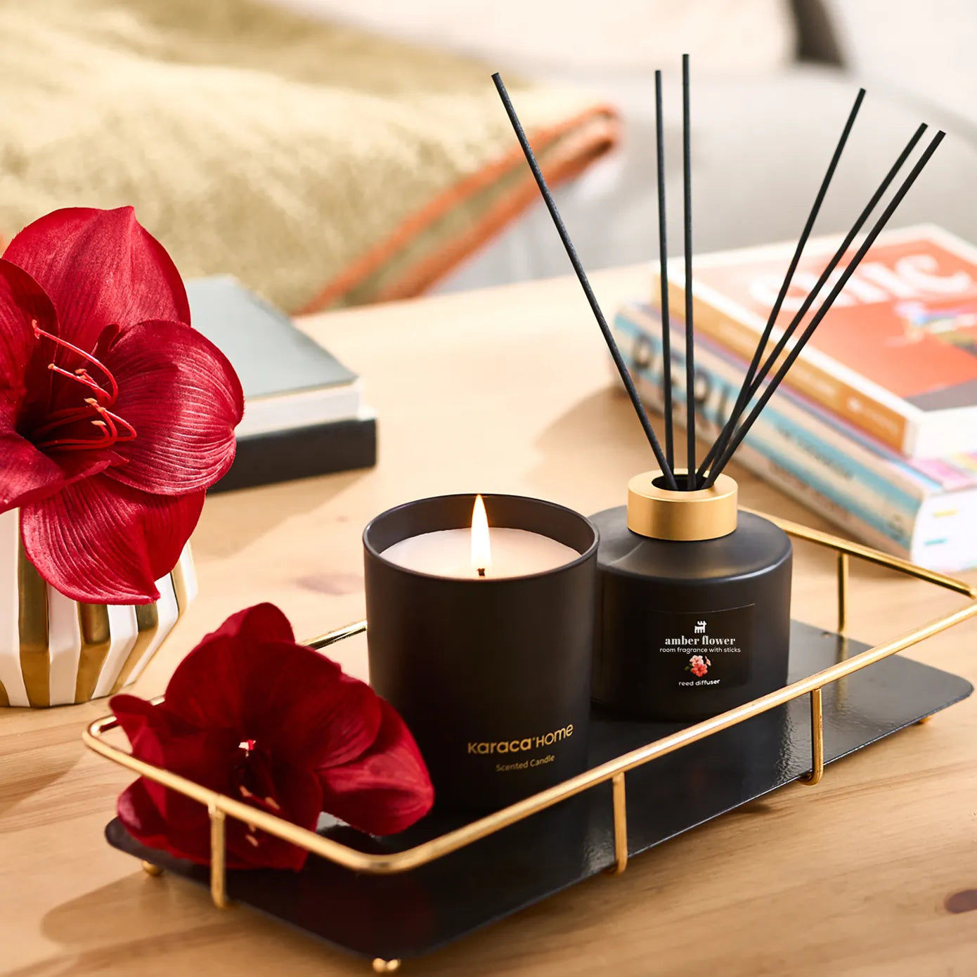 Karaca Home Hibiscus Reed Diffuser, 160ml, Multi