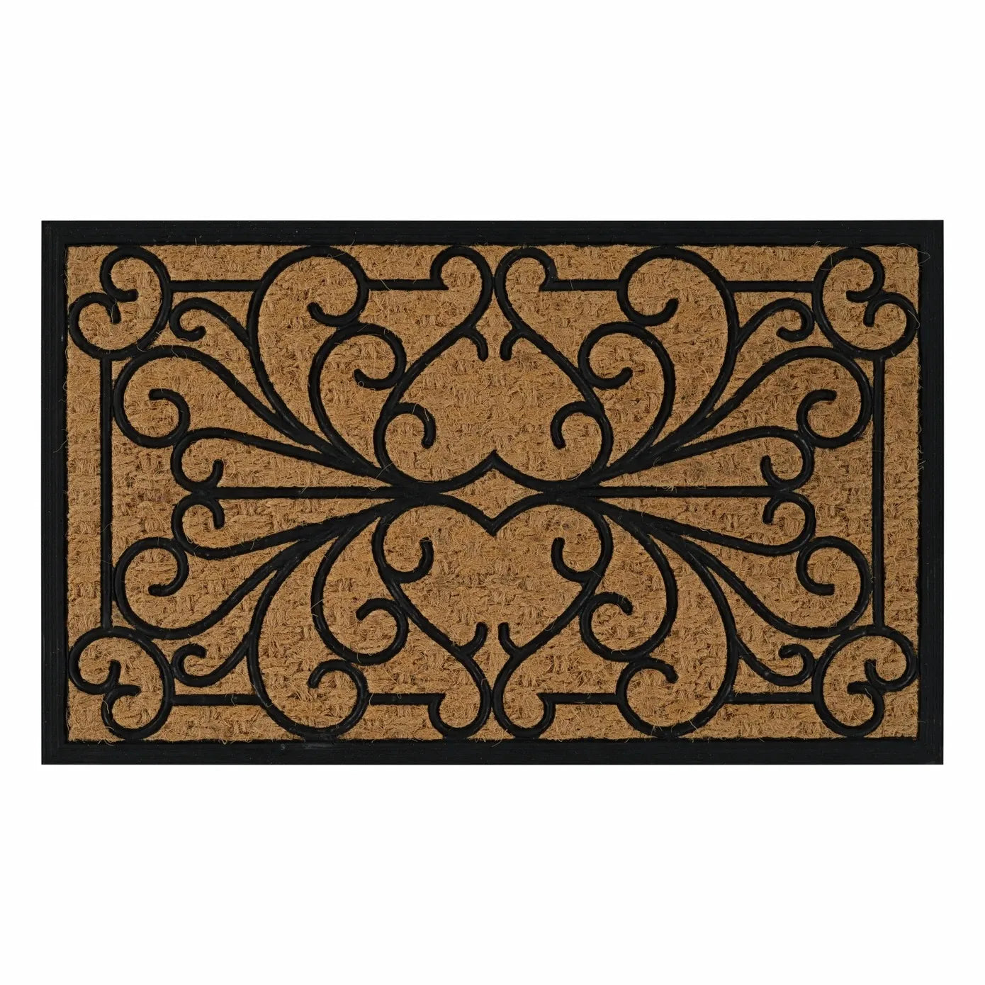 Kaşmir Rugs 7/24 Damask Coco Rubber Door Mat 45cmx75cm, Multi – Karaca