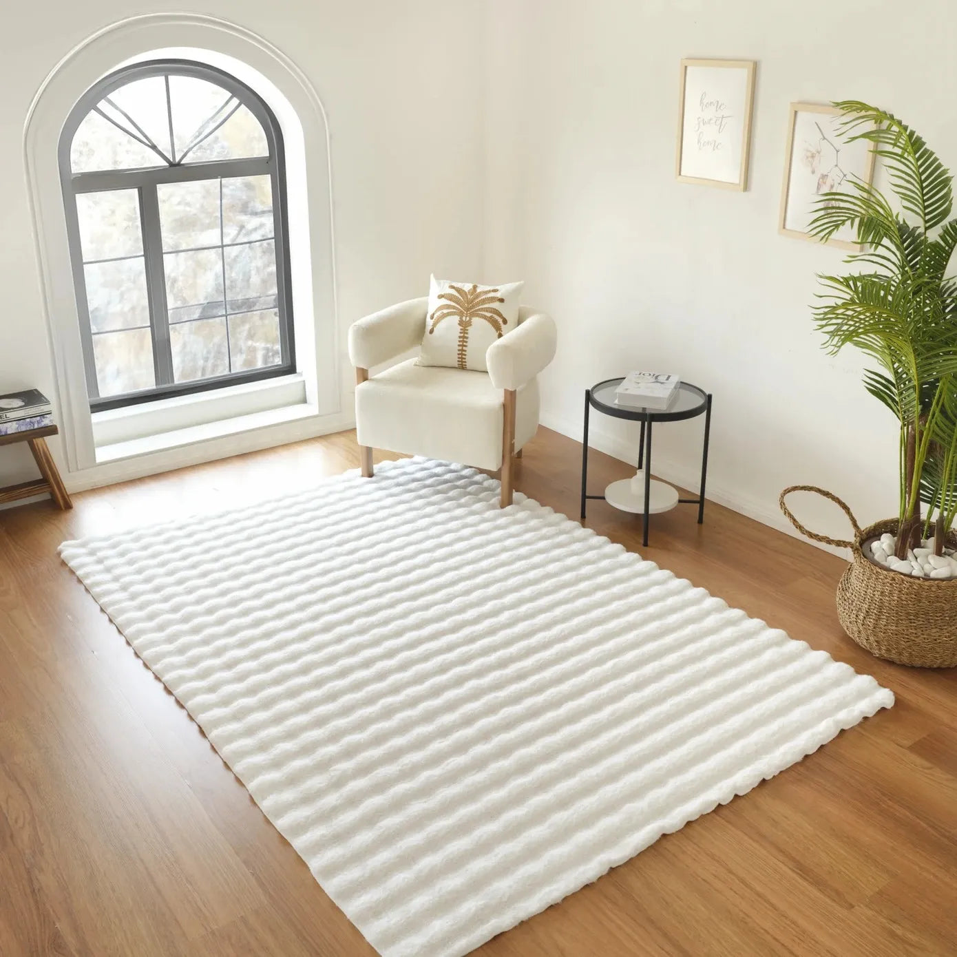 Kaşmir Rugs 7/24 Cosy Premium Bubble Rug, 120cmx180cm, White – Karaca