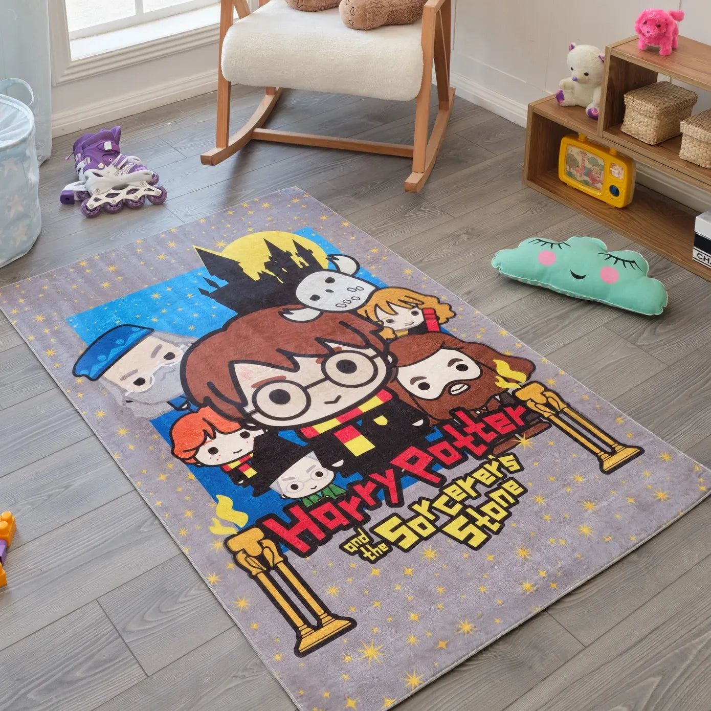 Kaşmir Rugs Harry Potter Children and Young Rug, 100cmx150cm, Grey – Karaca
