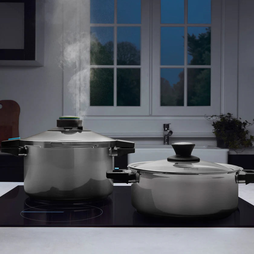 Karaca Quick and Safe 2-Piece Stainless Steel Induction Pressure Cooke