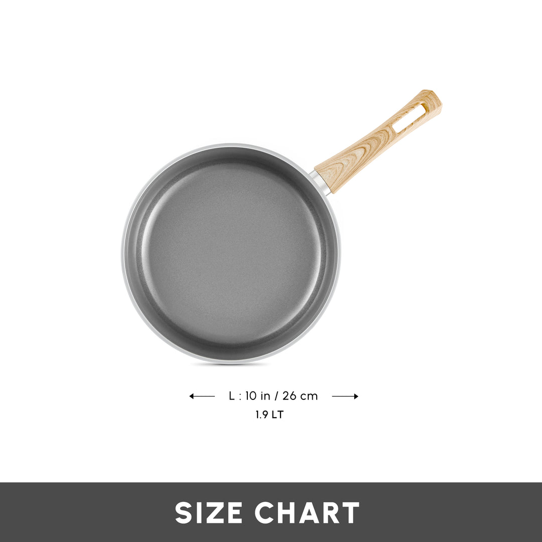 Karaca Swiss Crystal Non-Stick Induction Frying Pan, 26cm, Creamy